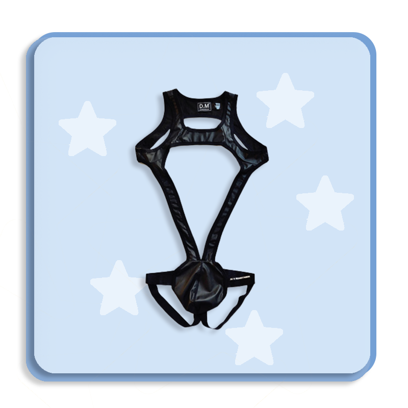 String homme avec bandoulière en cuir - Simon – string-homme.fr