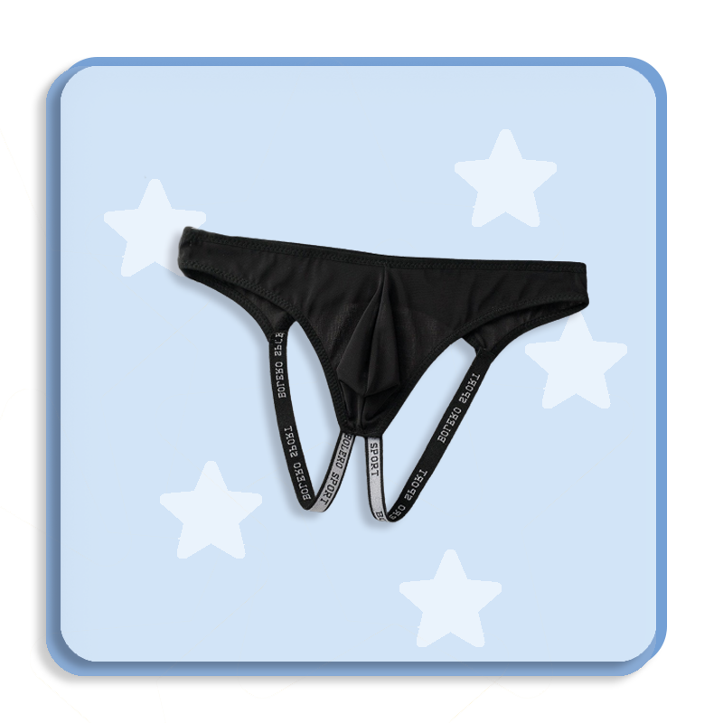 String homme coton avec bande - Oscar – string-homme.fr