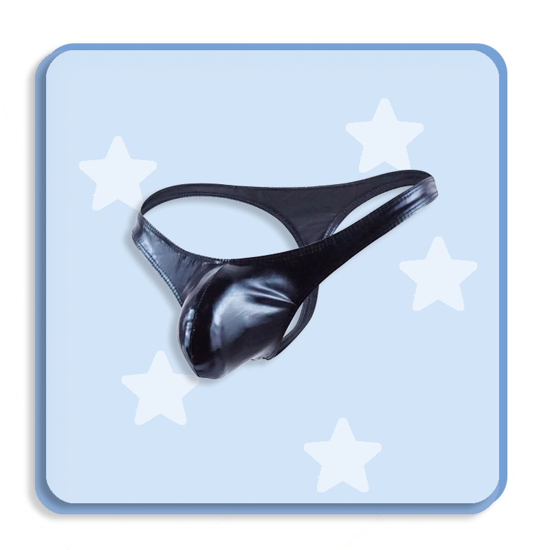 String homme en cuir verni - Mathieu – string-homme.fr