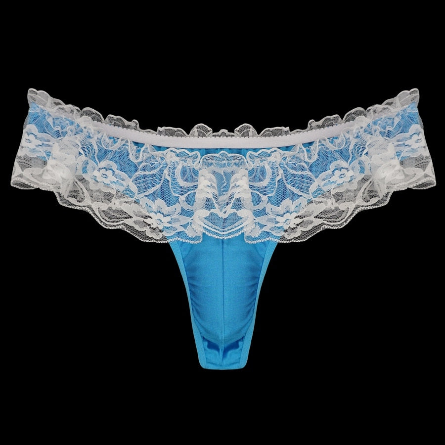 String homme style dentelle avec jupon - Raphael – string-homme.fr