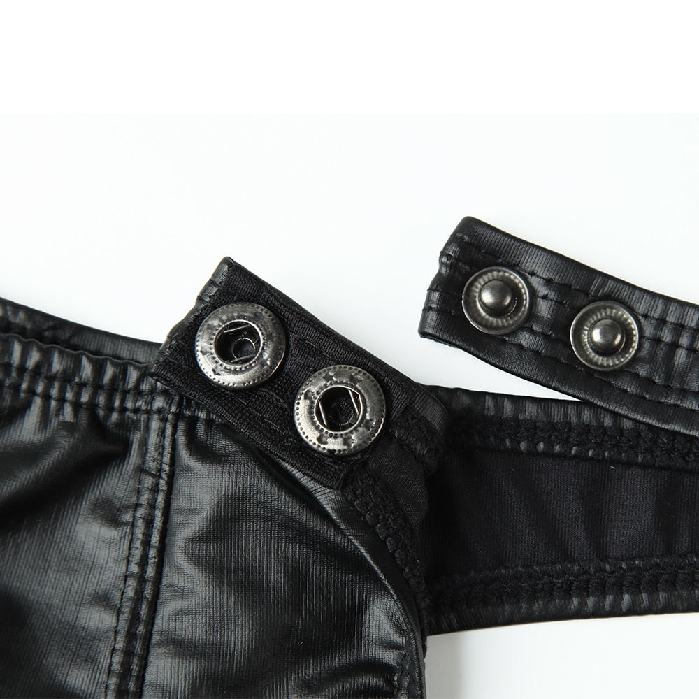 String homme effet cuir avec empiècements détachable – string-homme.fr